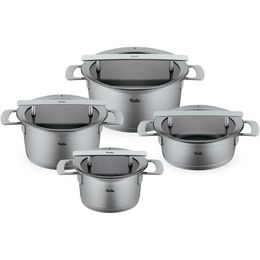 Fissler Topf-Set »Phi Collection« Set, Kochtopf 16/20/24cm; Bratentopf 20cm, 4 Stk. tlg. Edelstahl 18/10 silberfarben