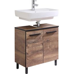 SAPHIR Waschbeckenunterschrank &raquo;Quickset 374 Unterbeckenschrank, Eiche Ribbeck quer Nachbildung&laquo; Waschbeckenschrank inkl. T&uuml;rd&auml;mpfer, 60 cm breit,...