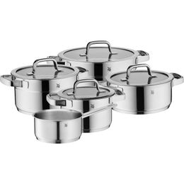 WMF Topf-Set »Compact Cuisine, Topfset Induktion mit Glasdeckel, stapelbar« Set, 9 Stk. tlg. Cromargan Edelstahl Rostfrei 18/10 Edelstahl