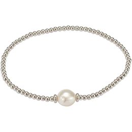 ADRIANA Perlenarmband &raquo;Schmuck Geschenk Silber 925 Armband Armkette Genua&laquo; Made in Germany - mit S&uuml;&szlig;wasserzuchtperle silberfarben-wei&szlig; 17 cm...