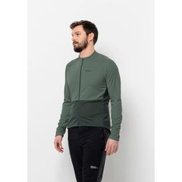 Jack Wolfskin Fahrradjacke »MOROBBIA FZ L/S M« hedge-green S (48) Radtrikot mit durchgehendem Reißverschluss