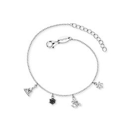 Engelsrufer Damen Armband &raquo;Yin Yang Buddha und Om&laquo; Made in Germany - mit Zirkonia (synth.) - mit S&uuml;&szlig;wasserzuchtperle silber