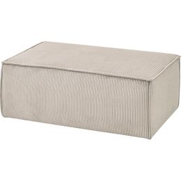 Home Affaire Hocker &raquo;SHERWOOD, Polsterhocker in 3 Stoffarten verf&uuml;gbar&laquo; passend zur Polster-Serie SHERWOOD beige 100% Polyester