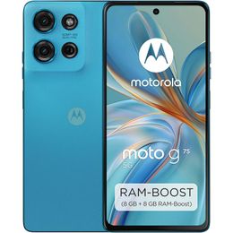 Motorola Smartphone »moto g75 256GB« Aqua Blue Aqua Blue Neuer schneller und effizienter Snapdragon -Prozessor