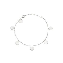 PURELEI Armband &raquo;Schmuck Geschenk Kalea Pl&auml;ttchen Kreis&laquo; edelstahlfarben 19 cm Schlichte Sch&ouml;nheit: Dieses Armkettchen ist ein echter Allesk&ouml;nner