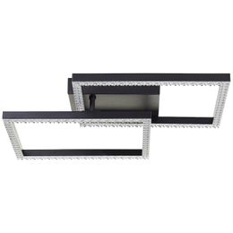 Brilliant LED Deckenleuchte »Ranni« 1 Stk. Neutralweiß 41 x 41, 2700 lm, 4000 K, Kristalloptik, schwenkbar, schwarz schwarz