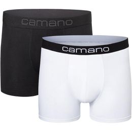 Camano Boxershorts »comfort« 2er Pack, mit elastischem Logobund mix-white S S Herren-Trunk von Camano