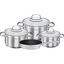 Rösle RÖSLE Topf-Set »ELEGANCE« Set, je 1 Kochtopf Ø 16/20/24 cm, 1x Bratpfanne Ø 24 cm, 7 Stk. tlg. Edelstahl 18/10 silberfarben