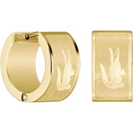 Lacoste Paar Creolen &raquo;BACKHAND&laquo; gelbgoldfarben 8 mm Moderne Ohrringe der Marke Lacoste
