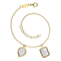 Engelsrufer Silberarmband »Pure Moon« mit Mondstein gelbgoldfarben-weiß + weiß 20 cm Armband mit zwei bezaubernden Anhängern die so funkeln wie das...