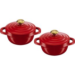 Tefal Topf-Set »Air« Set, 4 Stk. tlg. Aluminiumguss rot