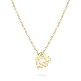 Liebeskind Berlin Kette mit Anhänger »Schmuck Edelstahl Halskette Keep Loving Herz« gelbgoldfarben Modische Halskette