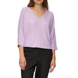 s.Oliver Damen s.Oliver 3/4-Arm-Shirt mit Struktur lila 34