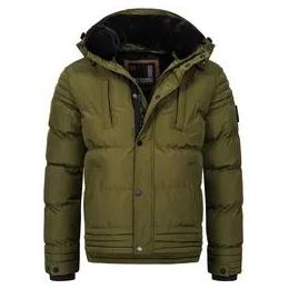 Winterjacke Alessandro Salvarini "ASFabiano", Herren, Gr. XXL, gr&uuml;n (schwarz olive), Obermaterial: 100% Polyester; Innenseite: 100% Polyester, Jacken Winterjacke, mit warmem Teddyfell und abnehmbarer Kapuze