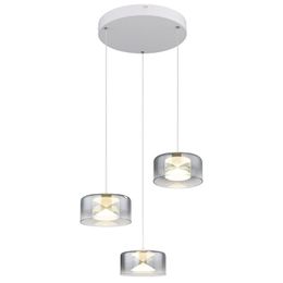 Globo LIGHTING H&auml;ngeleuchte &raquo;BELINDA&laquo; LED-Modul 1 Stk. Warmwei&szlig; H&auml;ngelampe Esszimmer-Leuchte Esstischleuchte Wohnzimmer wei&szlig;