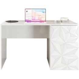 Inosign Schreibtisch »Prisma, Breite 120 cm, Tiefe 50 cm, mit Stauraum (1 Tür - 2 Fächer), « Computertisch, Arbeitstisch, Schminktisch, Tür mit...