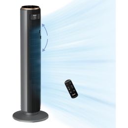 LEVOIT Turmventilator &raquo;Temosense 36 DC&laquo; mit Fernbedienung, oszillierend, 15 L&uuml;ftergeschwindigkeiten grau