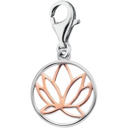 Engelsrufer Charm Blume »Lotus« Made in Germany roségoldfarben-silberfarben Ausdrucksstarker Charm-Einhänger in Bicolor-Optik