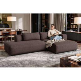 OTTO HOME Ecksofa »TIARRA Design-Sofa mit Ottomane recht/links bestellbar, Breite 287 cm« L-Form mit hochelastischer Schaum und Wellenunterfederung...
