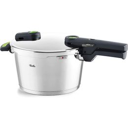 Fissler Schnellkochtopf &raquo;Vitaquick green Schnellkochtopf 4, 5 L, &Oslash; 22 cm mit Einsatz&laquo; 3 Stk. tlg. Edelstahl 18/10 silberfarben