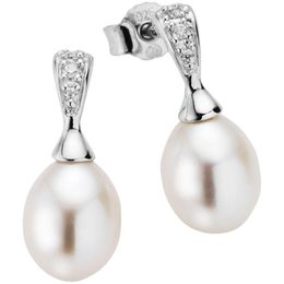 ADRIANA Paar Ohrstecker &raquo;Schmuck Geschenk Silber 925 Ohrringe Sanremo&laquo; Made in Germany - mit Zirkonia (synth.) - mit S&uuml;&szlig;wasserzuchtperle...