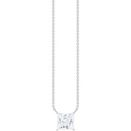 Thomas Sabo Kette mit Anhänger »Schmuck Silber 925 Halskette mit Anhänger Solitär« mit Zirkonia (synth.) silberfarben-kristallweiß 45 Kette mit...