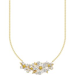 Thomas Sabo Kette mit Anhänger »Lovely Daisy Collier mit Blumenbouquet« mit Zirkonia (synth.) gelbgoldfarben-weiß-gelb 45 Lovely Daisy Collier mit...