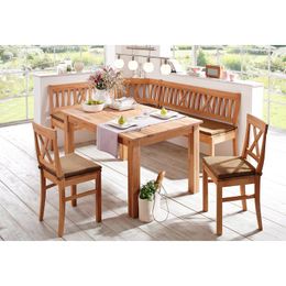 Home Affaire 4-Fußstuhl »Lukas« (Set) 2 Stk. kernbuche