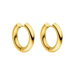 PURELEI Paar Creolen &raquo;Schmuck Geschenk Glamorous Ohrringe&laquo; gelbgoldfarben 28 mm Kleine, glanzvolle Akzente am Ohr sind diese zeitlos sch&ouml;nen Ohrringe