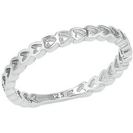 Amor Fingerring »Herzen« silberfarben 54 Filigraner Damen Ring von Amor im romantischen Herz-Design