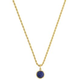 Amor Kette mit Anhänger »Kugel Kordelkettengliederung« mit Lapislazuli gelbgoldfarben-blau Stilvolle Halskette mit Anhänger für Damen der Marke Amor