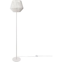 Paco Home Stehlampe »Pinto« E27 moderne LED Lampe in Boho Optik, Wohnzimmer, Schlafzimmer, Fassung E27 weiß/weiß