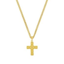 JOOP! Kette mit Anhänger »Kreuz« gelbgoldfarben Lässig coole Herren Kreuz Halskette der Premiummarke JOOP!