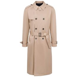 Bugatti Trenchcoat mit Bindegurt & Hemdkragen 40-beige 50 50 Baumwoll-Elasthan-Mix