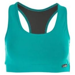 Sport-Bustier WINSHAPE "WVR1", Damen, Gr. XL, Normalgr&ouml;&szlig;en, gr&uuml;n (ocean gr&uuml;n), Obermaterial: 90% Baumwolle, 10% Elasthan, BHs Sport Bustiers
