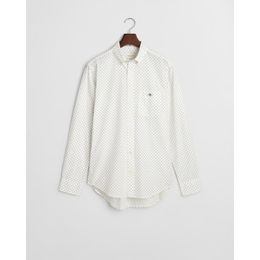 Gant Langarmhemd »REG MICRO PRINT SHIRT« mit modischem Muster eggshell M - N-Gr N-Gr M Gemustertes Hemd von Gant