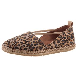 Tamaris Espadrille, Plateau, Sommerschuh, Flats, Schlupfschuh mit Touch It-Ausstattung leodruck 36 36 Modischer Slipper mit zwei Gummibändern