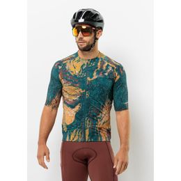 Jack Wolfskin Fahrradjacke »GRAVEX PRINTED FZ S/S M« STRATA-emerald XL (54/56) 3 Rückentaschen