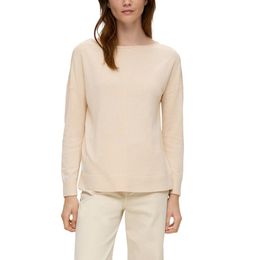 s.Oliver Rundhalspullover mit Drop-Shoulder Naht Design beige 40 40 Pullover von s.Oliver