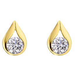 Paar Ohrh&auml;nger ONE ELEMENT "Zirkonia Ohrringe Ohrstecker aus 333 Gelbgold", gold, Ohrringe, Damen, Damen,mit Zirkonia, Gelbgold 333 Gold, Gelbgold 333, Gold, Damen Gold Schmuck