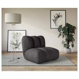 Sessel "Priya Loungesessel, moderne Steppung, auch in Boucl&eacute;", grau (anthrazit), B:102,5cm H:83cm T:106,5cm, 100% Polyester, LeGer Home by Lena Gercke, Sessel, Sessel, perfektes Einzelst&uuml;ck, gem&uuml;tlich und modern, B/T/H: 102,5/106,5/83 cm