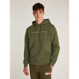 Tommy Jeans PLUS Hoodie »TJM REG LINEAR LOGO HOODIE EXT« in Große Größen, Logodruck Fatigue Green 4XL 4XL Hoodie von Tommy Jeans Plus