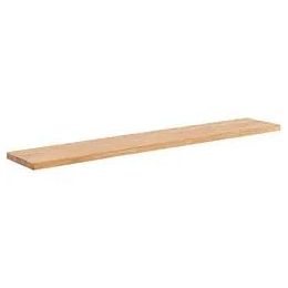 Wandboard MCA LIVING "Greno Steckboard", beige (naturfarben), B:110cm H:3cm T:20cm, Holz teilmassiv, Regale, Wandboard, durchgehende Lamellen