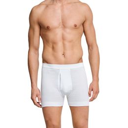 Schiesser Boxershorts &raquo;Essentials&laquo; mit Eingriff, bequeme Feinripp-Qualit&auml;t, Soft-Bund 100-Weiss 5 5 Herren-Unterhose von Schiesser