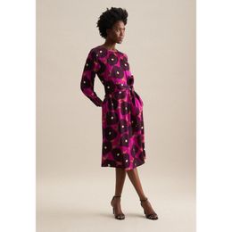 Seidensticker Sommerkleid &raquo;Schwarze Rose&laquo; Langarm Rundhals Druck pink XS34 - Normalgr&ouml;&szlig;en Normalgr&ouml;&szlig;en XS34 Passform: Regular