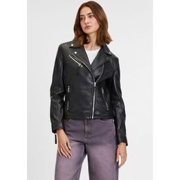 Mauritius Lederjacke »GWPasha« im Biker-Style, asymetrischer Reißverschluss, verstellbare Riegel black L