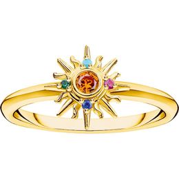 Thomas Sabo Fingerring &raquo;Festival Vibes: Ring mit Sonne&laquo; mit Glas-Keramik Stein, Korund (synth.), Zirkonia (synth.)...