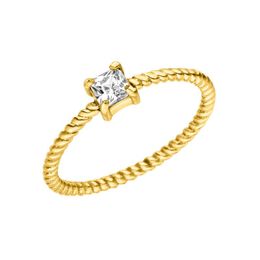 PURELEI Fingerring »Schmuck Geschenk Precious Fine Ring« mit Zirkonia (synth.) gelbgoldfarben-kristallweiß 56 Filigran und feminin: Ein...