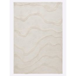 Teppich HEINE HOME Gr. 5, beige (ecru), H:5mm Ø:160cm, Kunstfaser, Polyester, Teppiche