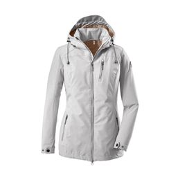 G.I.G.A. by Killtec G.I.G.A. DX BY KILLTEC Softshelljacke &raquo;Solena&laquo; Wasserabweisend, 2-Wege-Rei&szlig;verschluss, abnehmbare Kapuze hellgrau 40 40 Damen Softshelljacke mit...